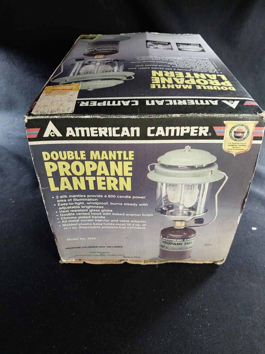 American Camper Propane Lantern Double Mantle Propane Lantern With