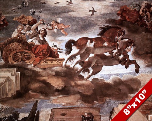 AURORA ROMAN GODDESS OF DAWN MORNING MYTH PAINTING ROME ART REAL CANVAS ...