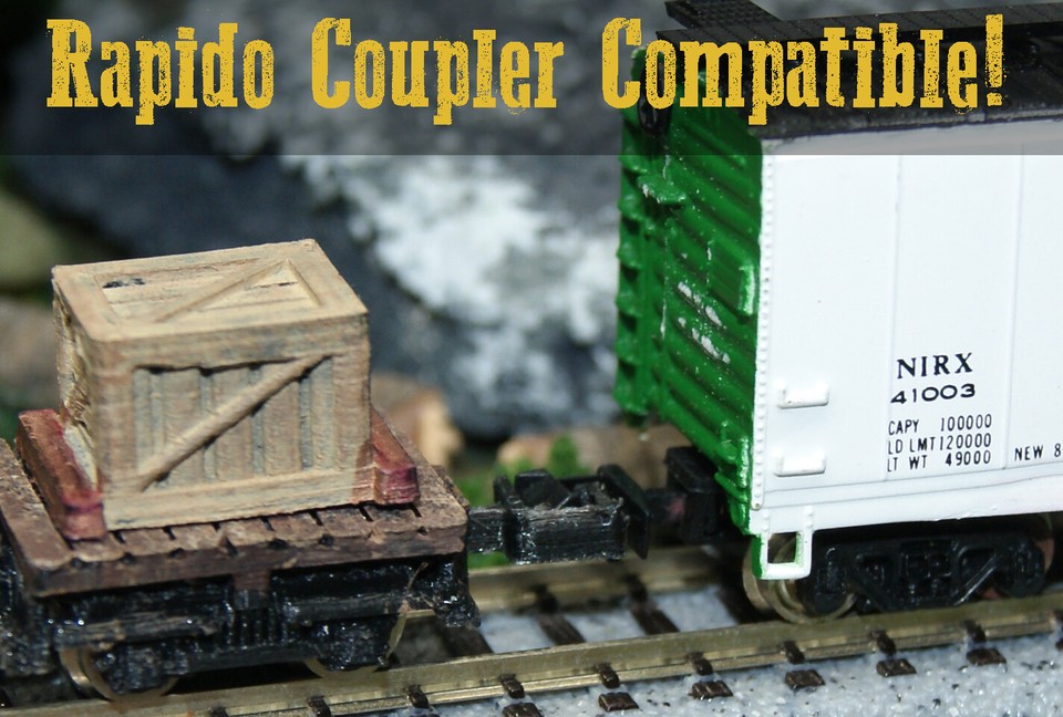 N Scale Thunder Mine Ride 5 LINKED Open Side Old West Excursion Cars ...