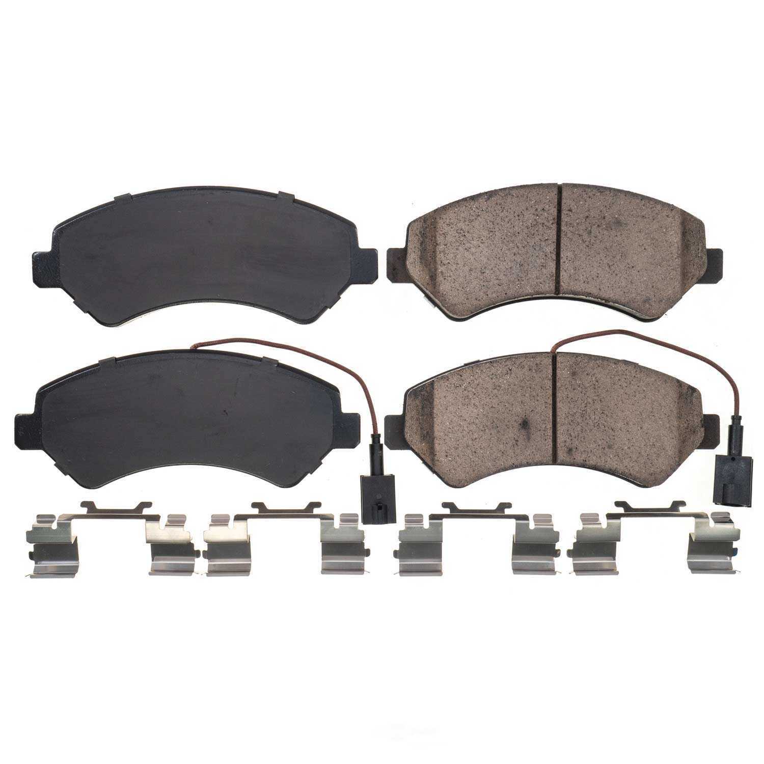 Disc Brake Pad Set-Front Z17 Low-Dust Ceramic Brake Pads with Hardware ...