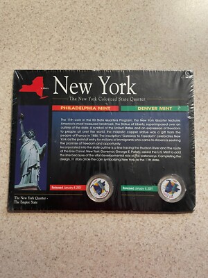 2001 American Historic Society New York State Colorized State Quarters ...