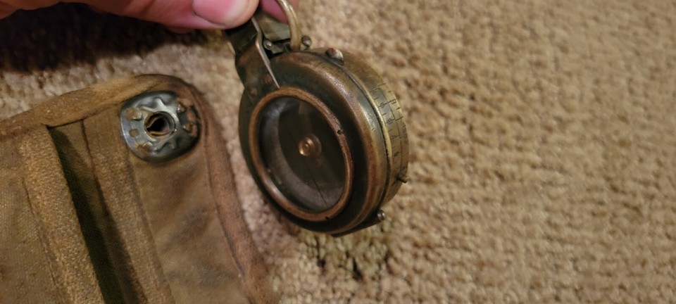WW1 1918 Civil Engineer Corps Brass Field Compass WW2 Compass Pouch | eBay