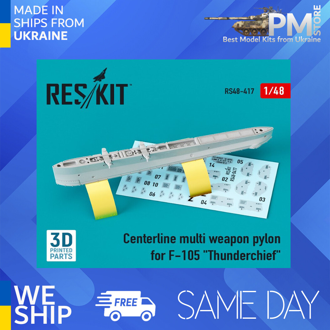 Reskit RS48-0417 1/48 Centerline multi weapon pylon for F-105 ...