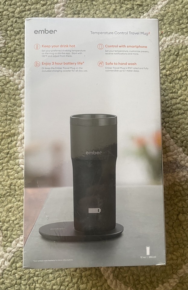 Ember Control Smart Travel Mug 2 12oz Black App Controlled Heated ...