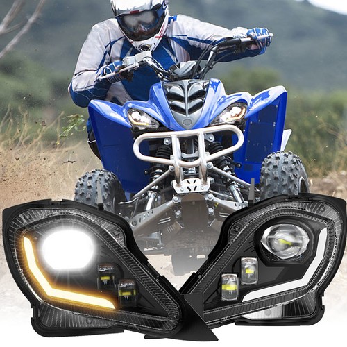 LED Headlights for Yamaha Wolverine 350 450 2006-2009 Raptor 250 350 ...