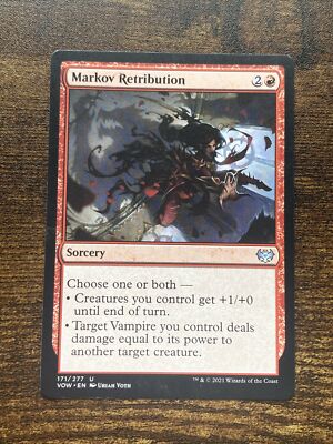 Markov Retribution 171/277 Crimson Vow MTG Magic the Gathering L3173 ...