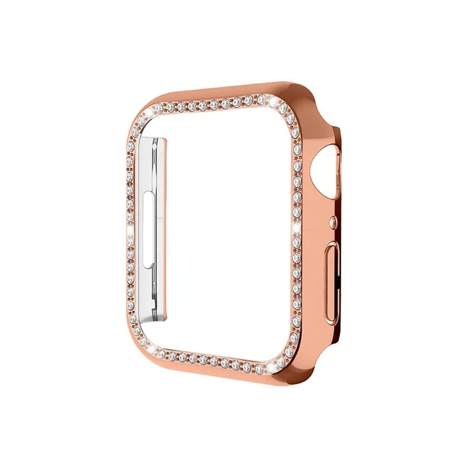 Bling Diamond iwatch Band Strap with Case For Apple Watch 9/8/7/6/5/3 ...