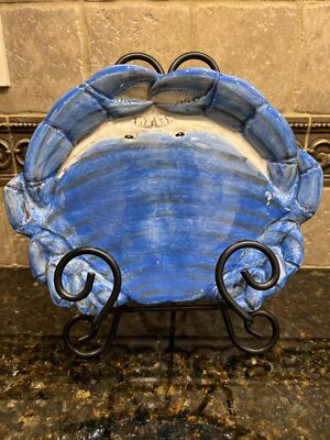 (1) CERTIFIED INTERNATIONAL KATE McROSTIE "SEA CATCH" BLUE CRAB CANAPE ...