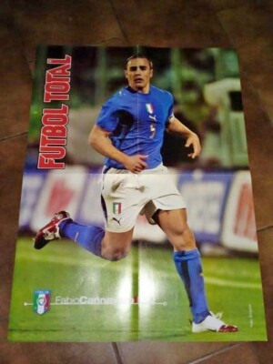 CANNAVARO - ITALY - ROBERTO CARLOS - BRAZIL - DOUBLE POSTER 53 x 40 cm ...