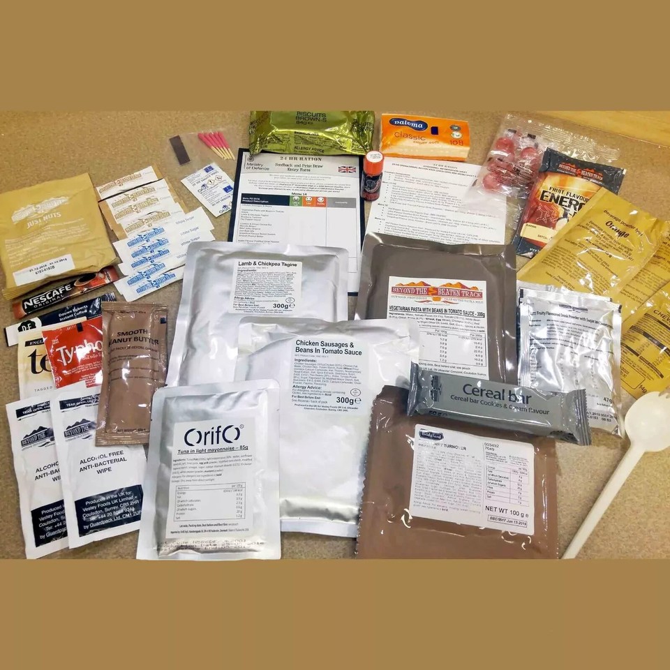 MYSTERY RATION PACK BOX 2KG British Army Rations Camping Hiking Bundle ...