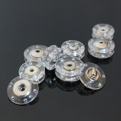 10PCS Clear Snap Buttons Round Invisible Push Fastener Clothing Sewing ...