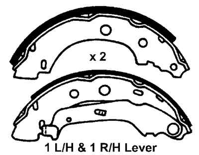 New Rear Brake Shoes to Fit:Nissan Kubistar 03-010, Renault Kangoo ...