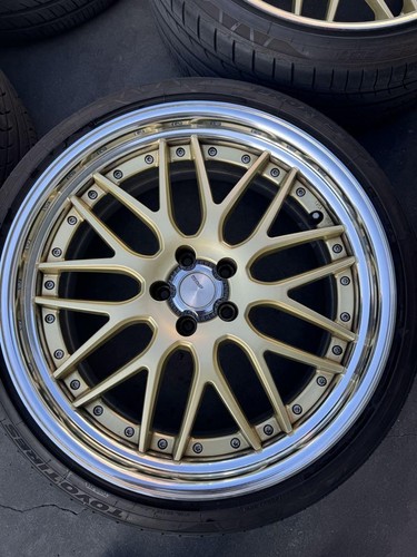 JDM WORK Lanvec 4Wheels No Tires 21x9.5+27 5x114.3 | eBay