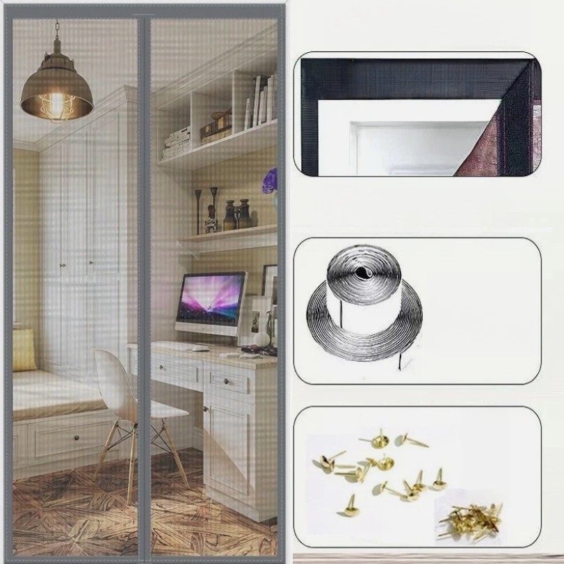 MAGIC Magnetic Screen Door Net Mosquito Fly Insect Mesh Guard Curtain ...