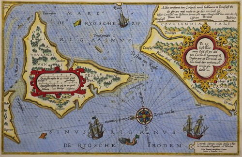 Saaremaa / Ösel in Estonia - L. J. Waghenaer 1590 - Rare original ...