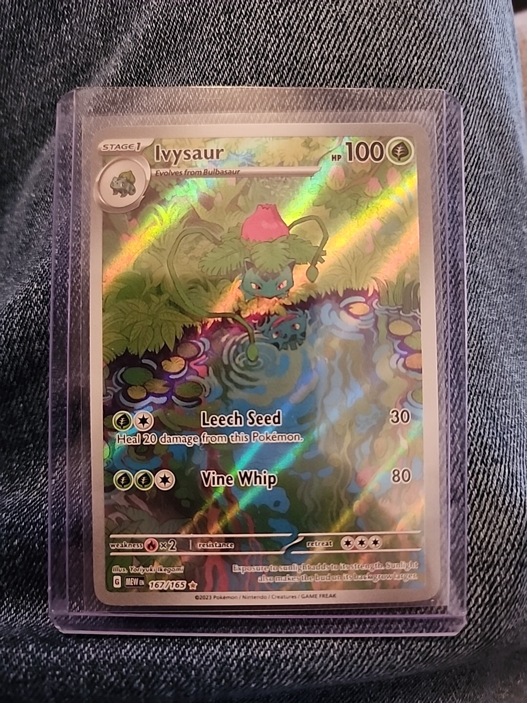 Pokémon TCG Ivysaur Scarlet & Violet - 151 167/165 Holo Illustration ...
