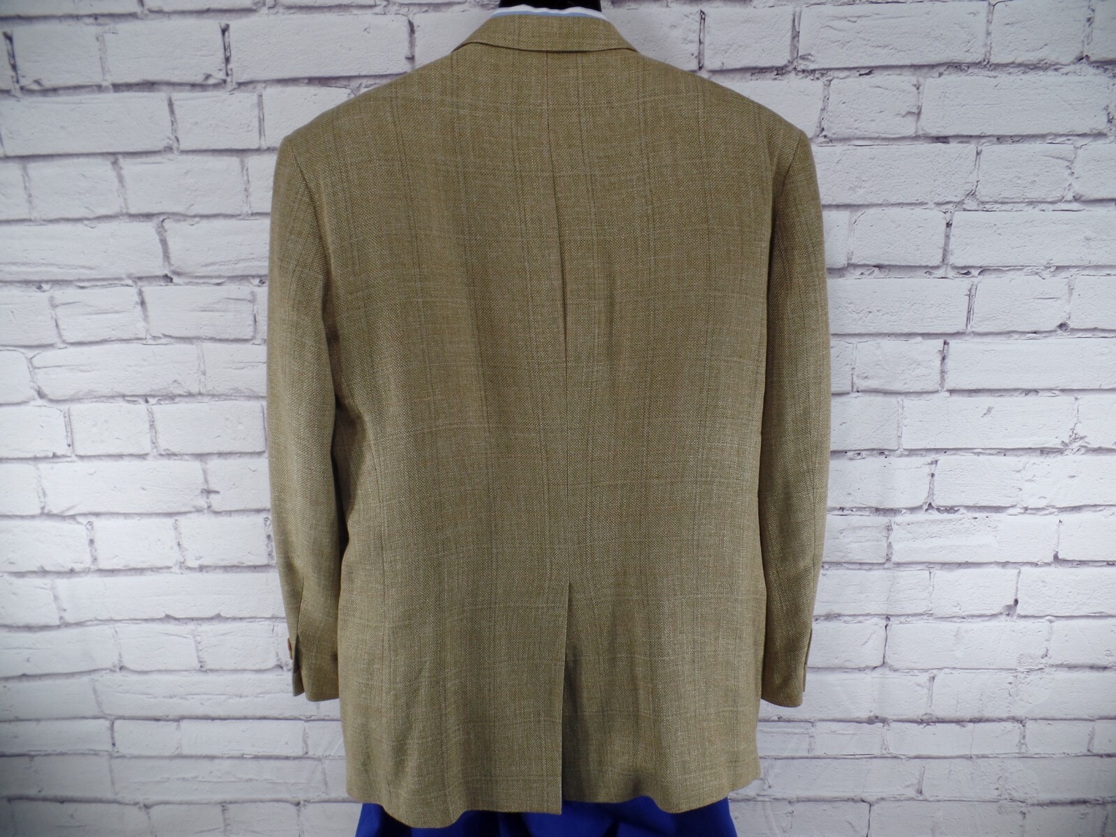 Brooks Brothers Mens 44R Beige Plaid Silk Sport Coat Suit Jacket 2 ...