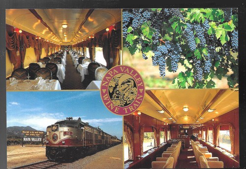 POSTCARD POST CARD NAPA VALLEY WINE TRAIN 1996 BILL THOLKE KEN GLASER ...