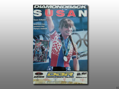 Rare Old School Diamondback MTB Racing Susan DeMattei Poster | eBay