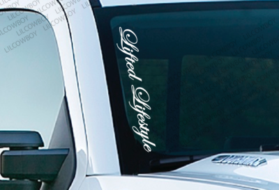 Lifted Lifestyle Windshield Vinyl Vertical Decal Sticker 4x4 Off Road ...
