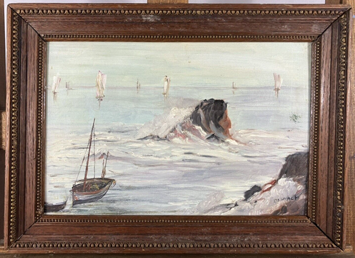 Jean Danyach (Xx) Landscape Marin Ocean Sailboats Artist Marseille ...