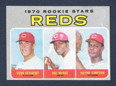 1970 Topps Geishert / Hal McRae/ Simpson (RC) #683 Cincinnati Reds EX+ ...