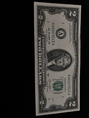 US $2 DOLLAR BILL (VERY RARE) 2013 Series A (MISPRINT MISALIGNED) | eBay