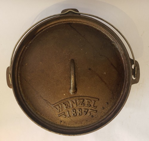 Wenzel 1887 Dutch Oven With Feet, Handle, Bag, Lid Cast iron | eBay