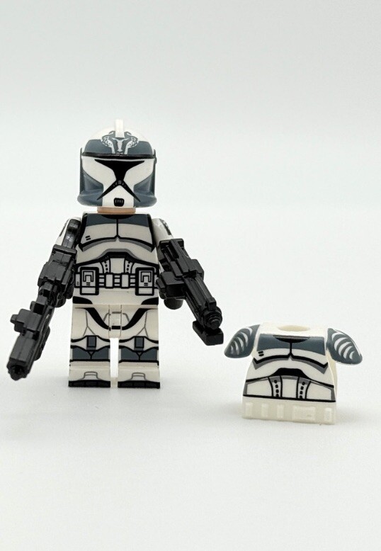 CUSTOM Star Wars 104th Phase 1 Wolfpack Clone Trooper Brick Minifigure ...