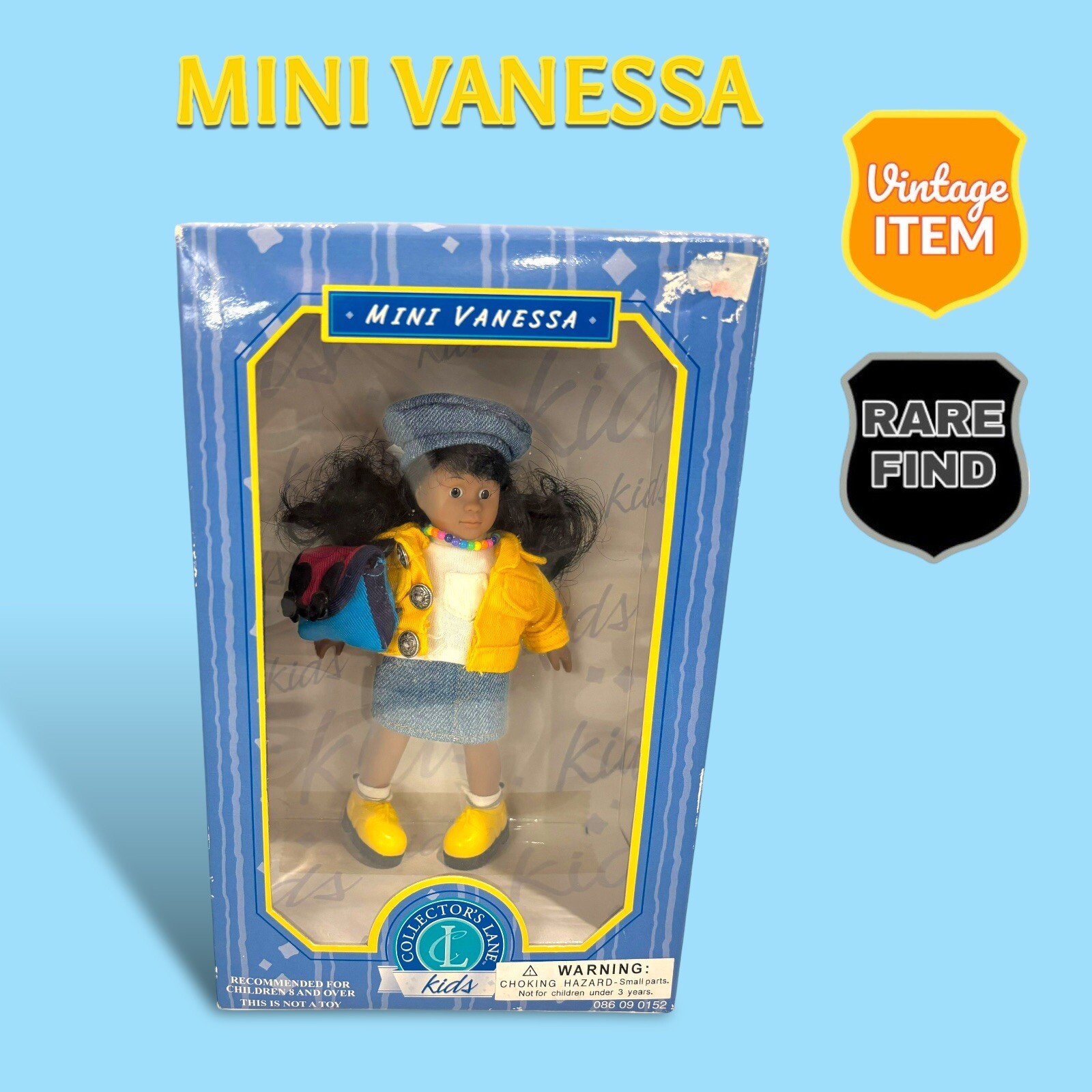 Collectors Lane Kids Vintage Vanessa 6.5 Inch Huggable Posable Vinyl ...