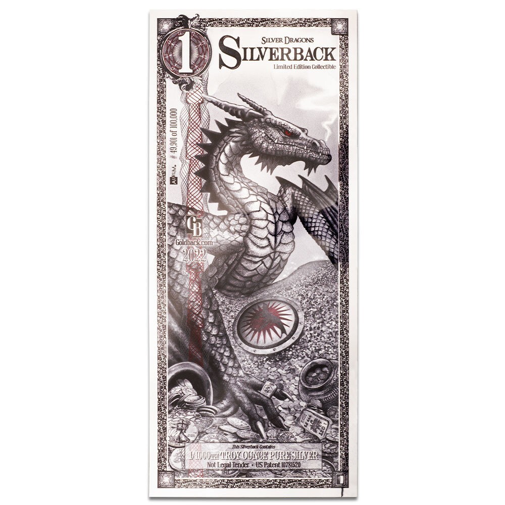 (1) 2022 Silver Dragon Silverback Currency .999 Note Foil IN SLEEVE | eBay