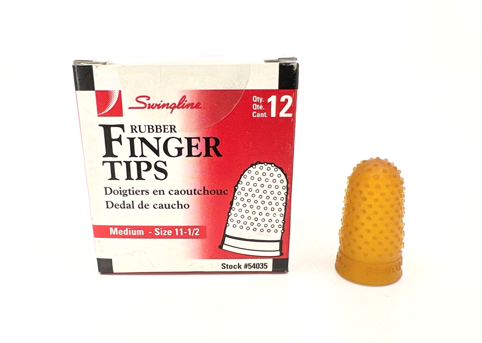 NEW Swingline Rubber Finger Tips Size 11 Small Size Amber color 12 QTY ...