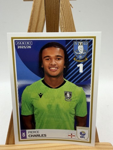PANINI EFL 2025 - 26 STICKER Pierce Charles Sheffield Wednesday #349 ...