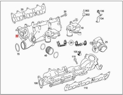 Genuine MERCEDES Charge air distribution 6420900637 | eBay