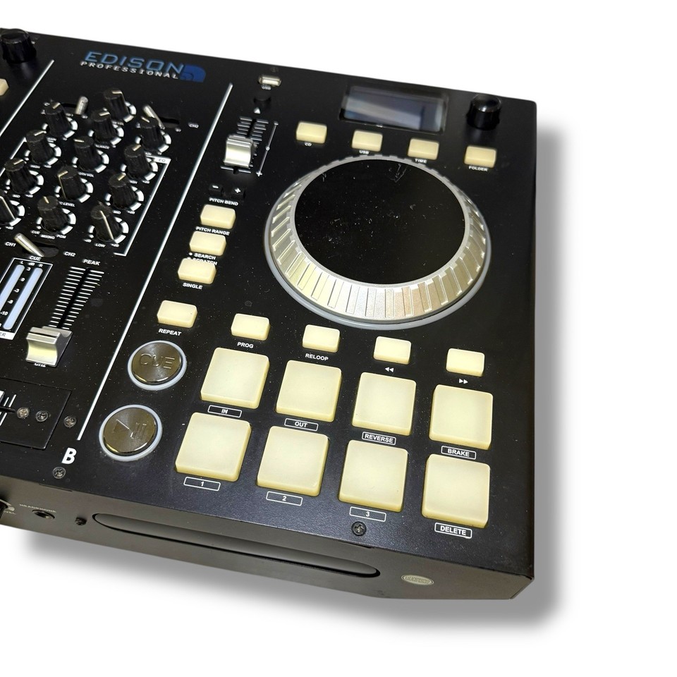 Edison Professional Scratch 3000 MKII DJ Controller Dual CD USB Tested ...