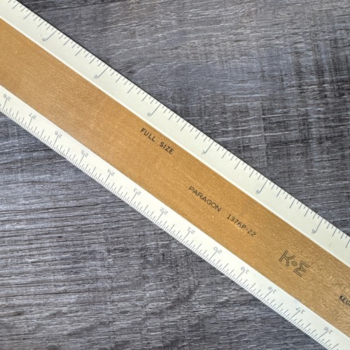 Rare Vtg K&E Keuffel & Esser Co. 18" Drafting Ruler Paragon 1376P-22 ...