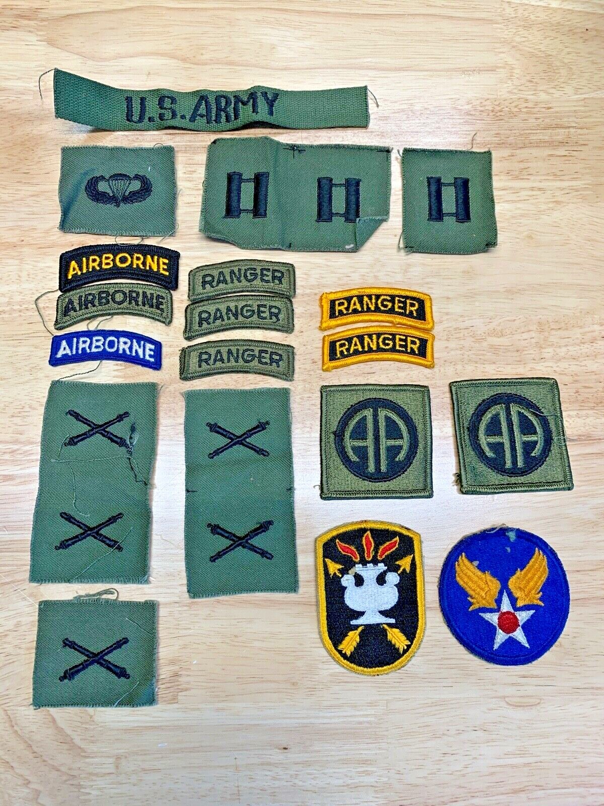 LOT of 22 Vintage U.S. Army Military Patches (Airborne/Ranger/Jump Wing ...
