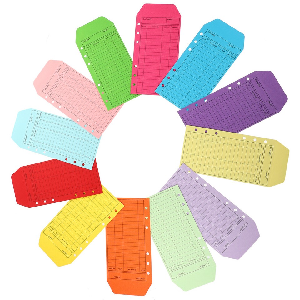 12PCS Budget Blinder Supplies Budget Envelops Sheet Cash Envelops ...