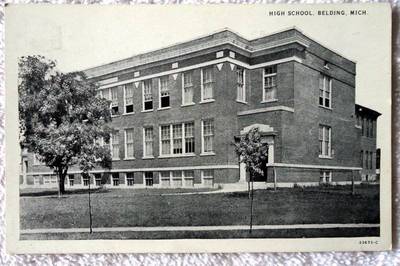 POSTCARD HIGH SCHOOL BELDING MICHIGAN #1N | eBay