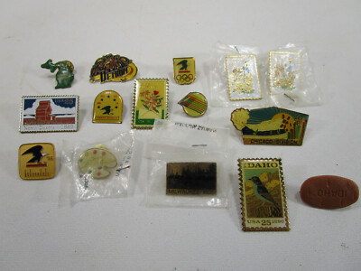 Lot of 15 Vintage USPS Post Office PINS Express Mail We Deliver Service ...