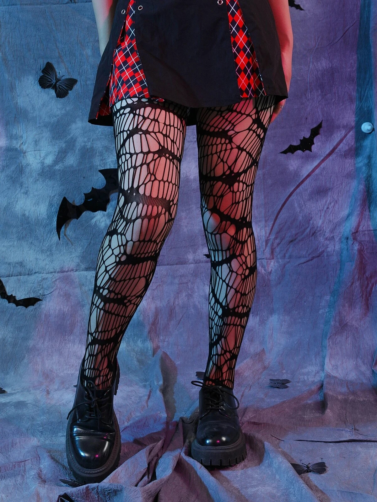 Hollow Fishnet Stockings Halloween Goth Bat Mesh Tight Pantyhose Emo ...