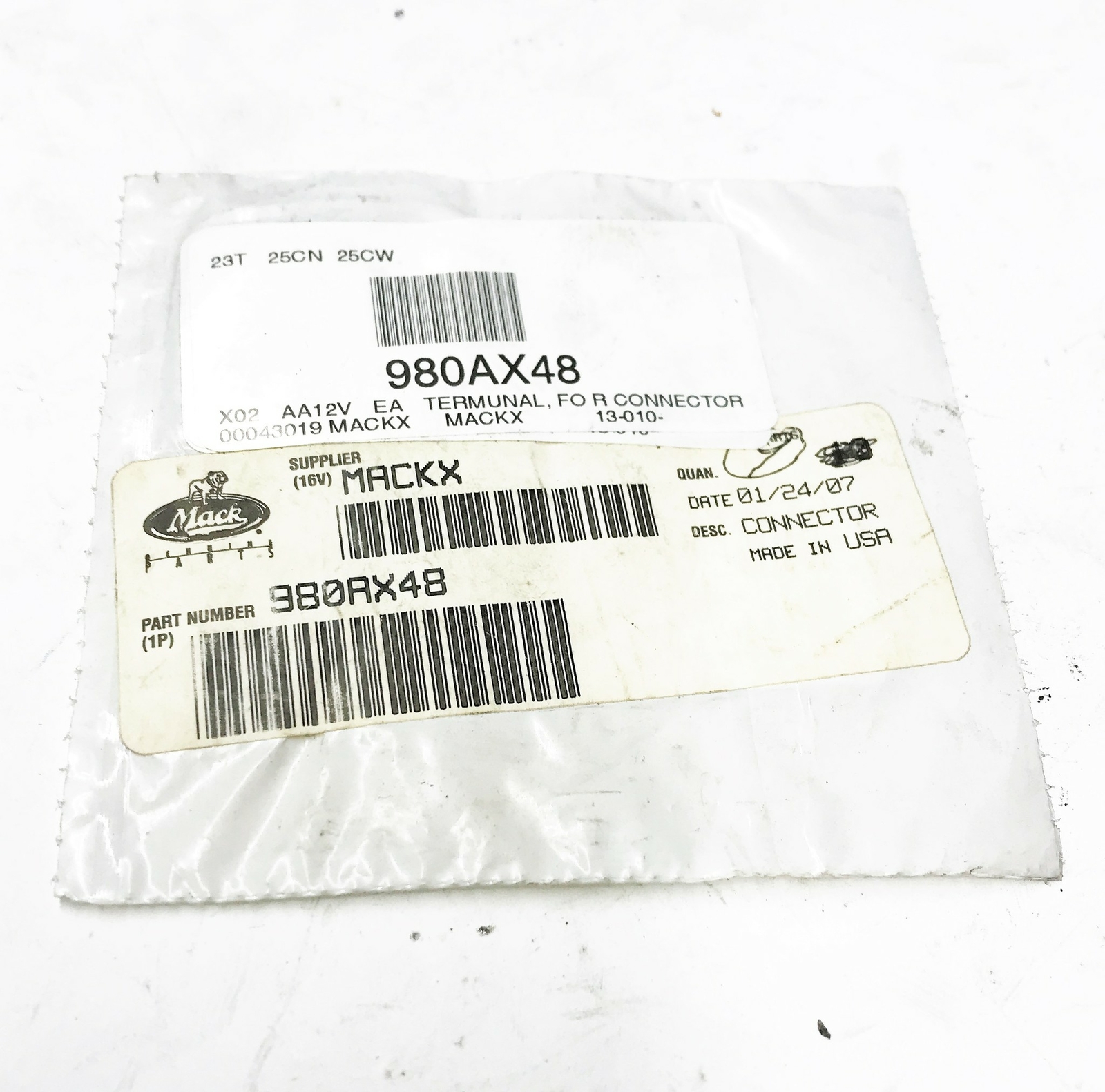 Mack OEM Electrical Connector Terminal 980AX48 [Lot of 9] NOS | eBay