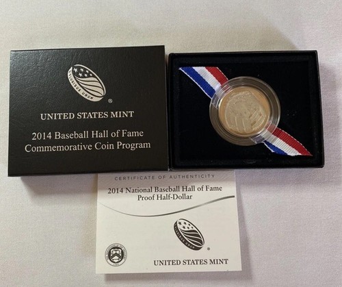 2014 Baseball Hall of Fame PROOF Half Dollar Commemorative Coin OGP COA ...