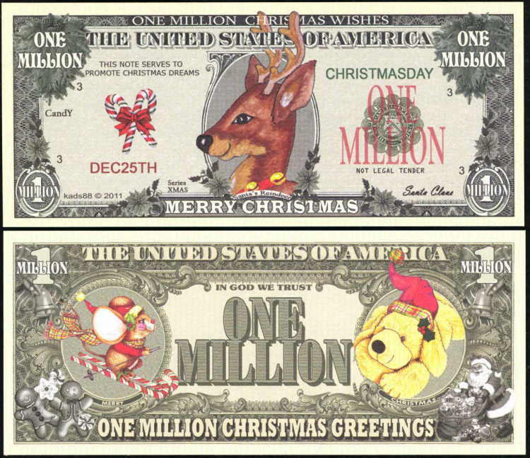 Santa Play Money Sheet Santa Christmas Money, Customizable,Editable