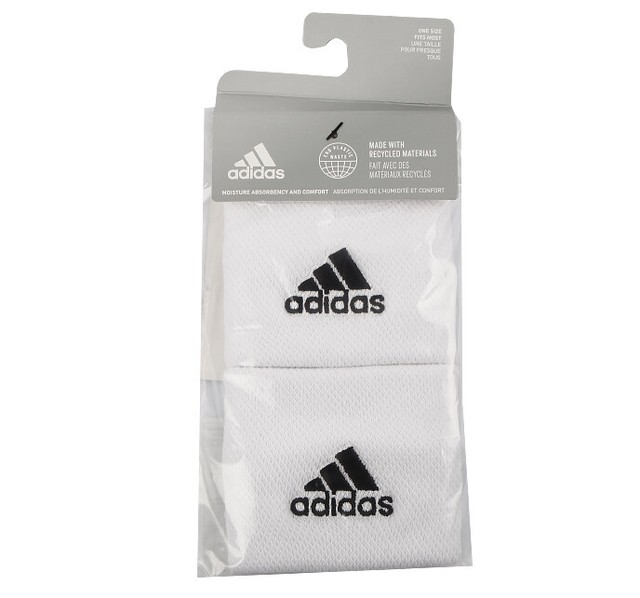 adidas Tennis Wristbands S Unisex Badminton Sweatband White 2pc HD9125 ...