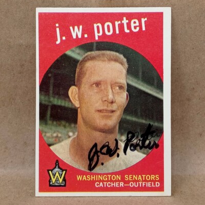 1959 Topps #246 J.W. Porter SIGNED Autograph Washington Senators Card ...