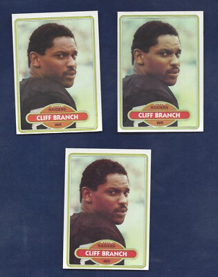 LOT OF 3 PACK FRESH 1980 TOPPS #85 CLIFF BRANCH .99 SH L757 | eBay