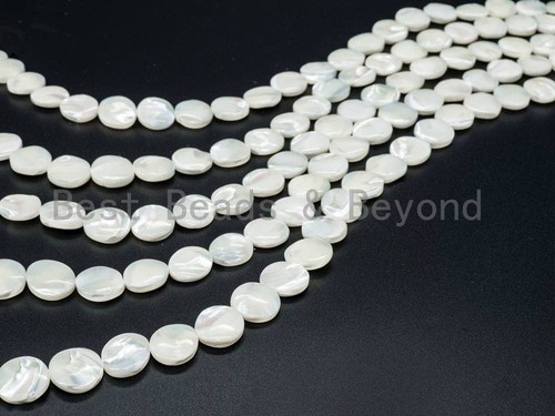 High Quality White Mother of Pearl, Mop Shell, Flat Round White Shell ...