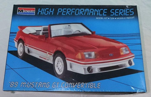 Monogram Ford Mustang GT 1989 Convertible 1/24 Scale Model Kit | eBay ...