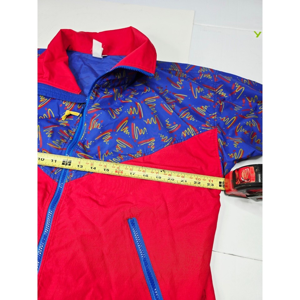Sierra Designs Vintage 90s Abstract Print Colorblock Windbreaker Jacket ...